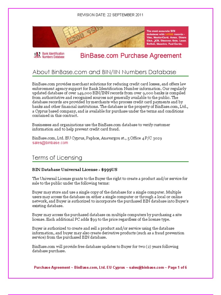 Bin Base A 4 | PDF | Credit Card | Databases