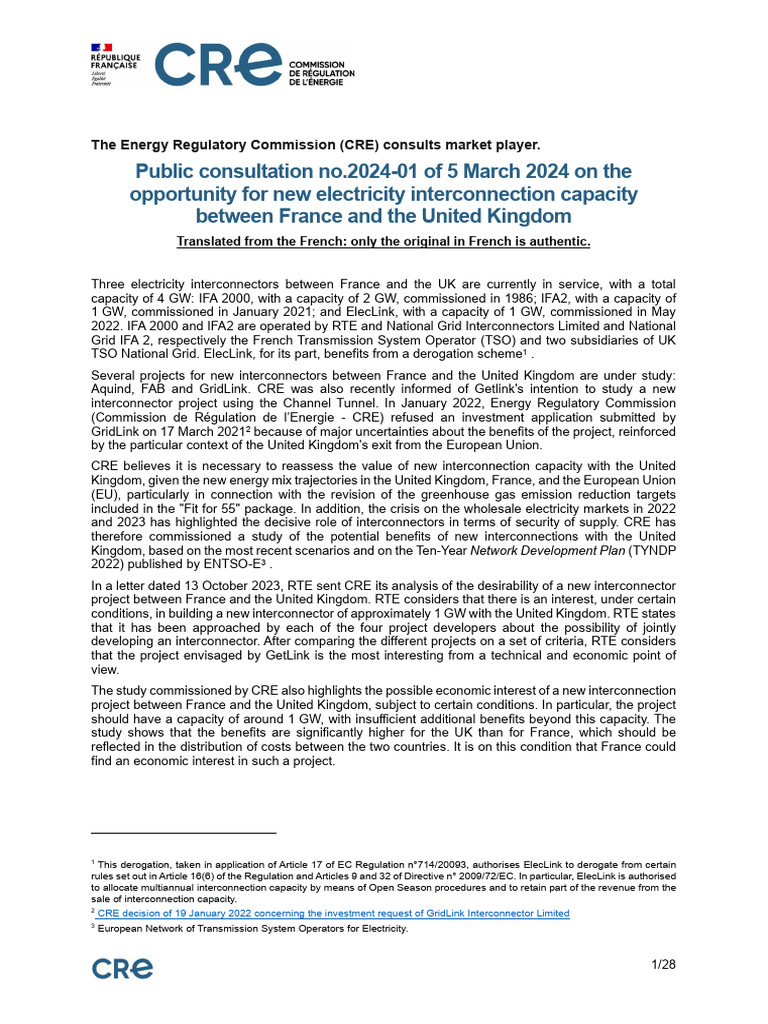 CP 2024-01 Interco FR-UK en | PDF | Renewable Energy | Wind Power