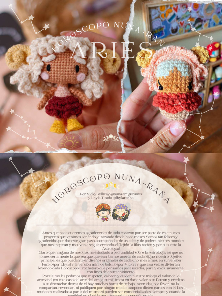 Aries Amigurumi A Crochet | PDF | Amigurumi | Tejer
