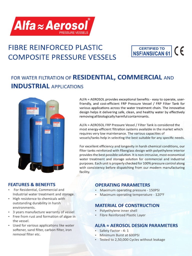 Alfa Aerosol Pressure Vessel Details | PDF