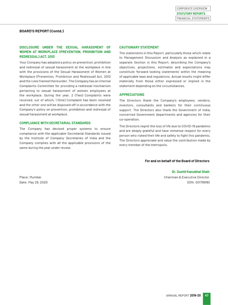 Statutory Reports | PDF | Audit | Regulatory Compliance