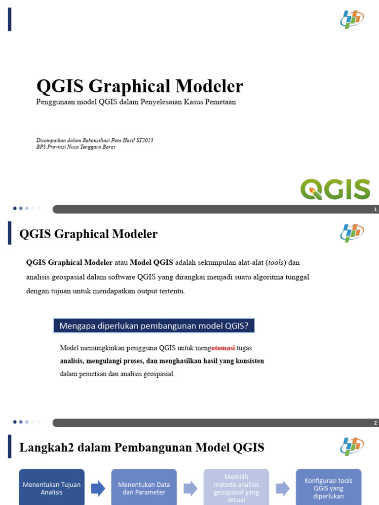 Materi Graphical Modeler QGIS | PDF