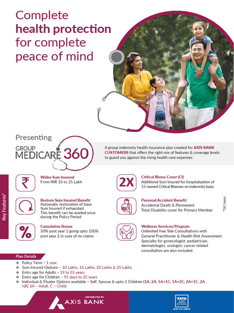 Group MediCare 360 - Brochure | PDF | Insurance | Physical Examination
