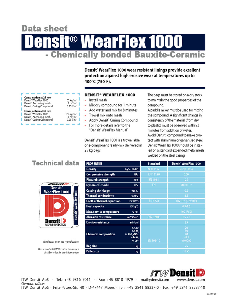 Densit WearFlex 1000 - Data Sheet | PDF | Density | Concrete