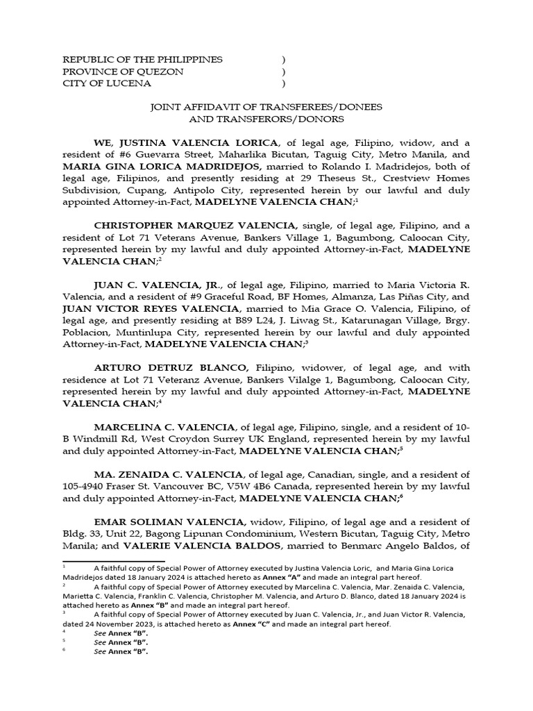 Draft Affid For Dar LTC (Indorsed To KPN) | PDF | Power Of Attorney ...