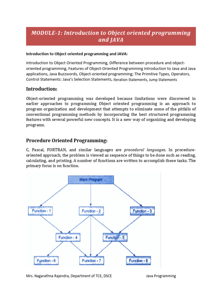 Java Notes Module 1 - Copy | Download Free PDF | Method (Computer ...