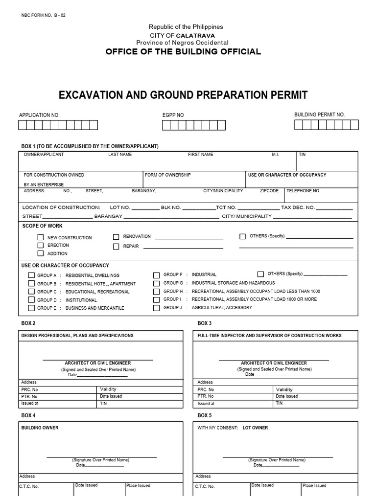Excavation-Permit New | PDF | Architect | Civil Engineering