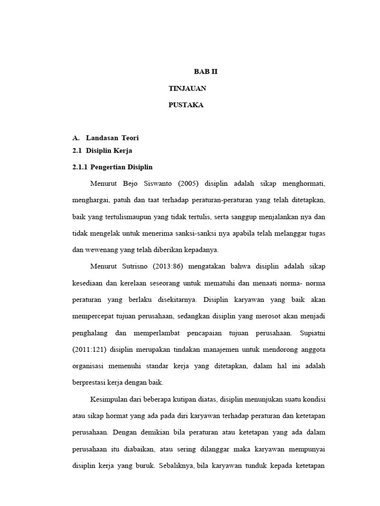 Variabel X Disiplin Kerja | PDF