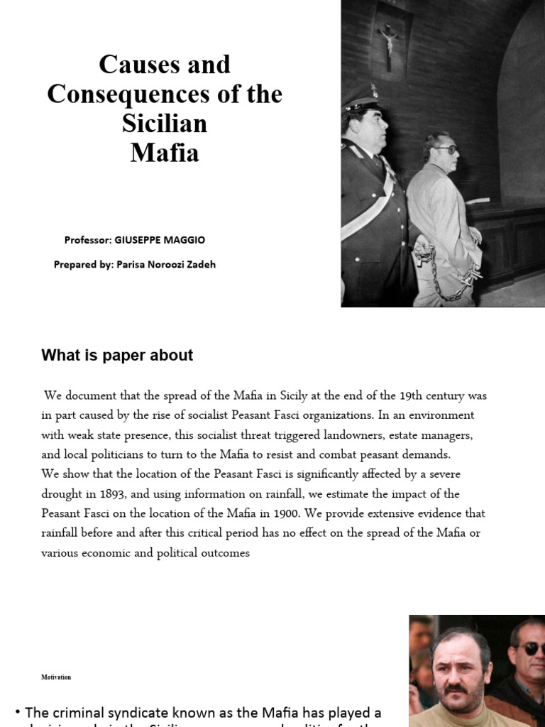 Causes and Effect of Mafia | PDF | Sicilian Mafia | Crime & Violence