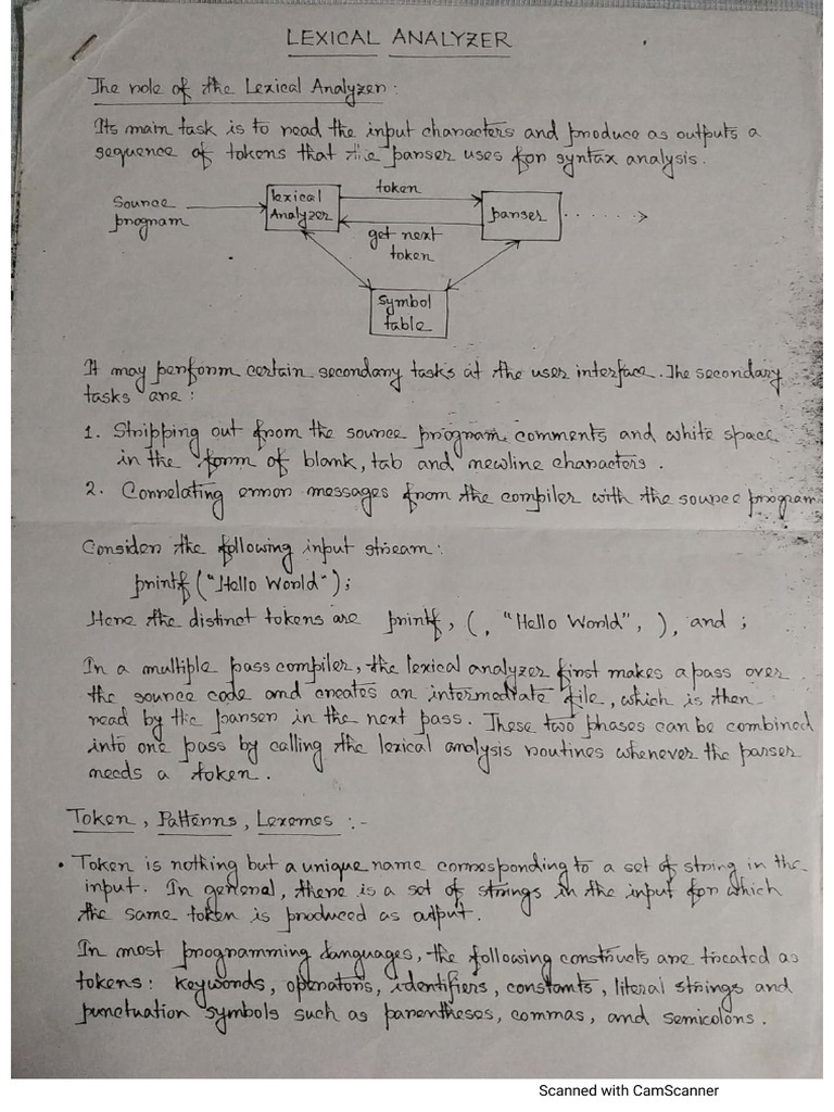 Lexical Analysis | PDF
