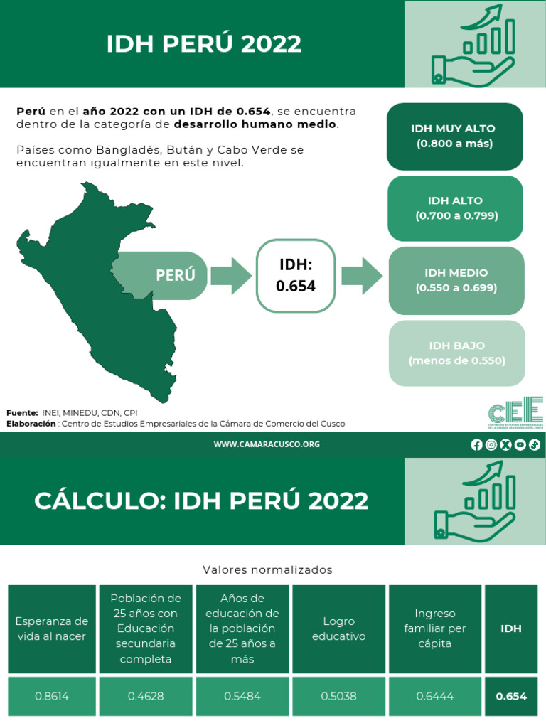 IDH Perú 2022: Análisis por Departamentos | PDF | Índice de Desarrollo ...