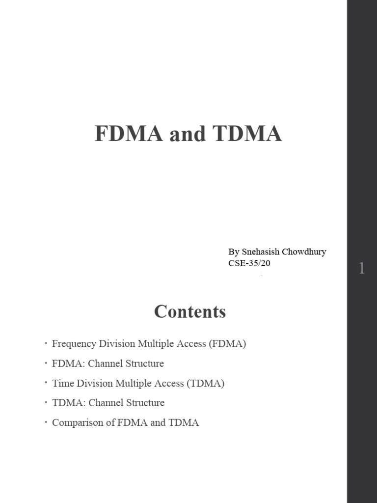 FDMA&TDMA | PDF | Channel Access Method | Broadcast Engineering