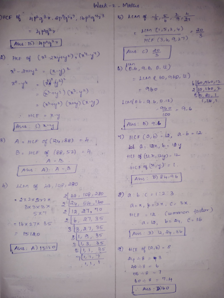 Rapid 2.0 Week 2 Maths | PDF
