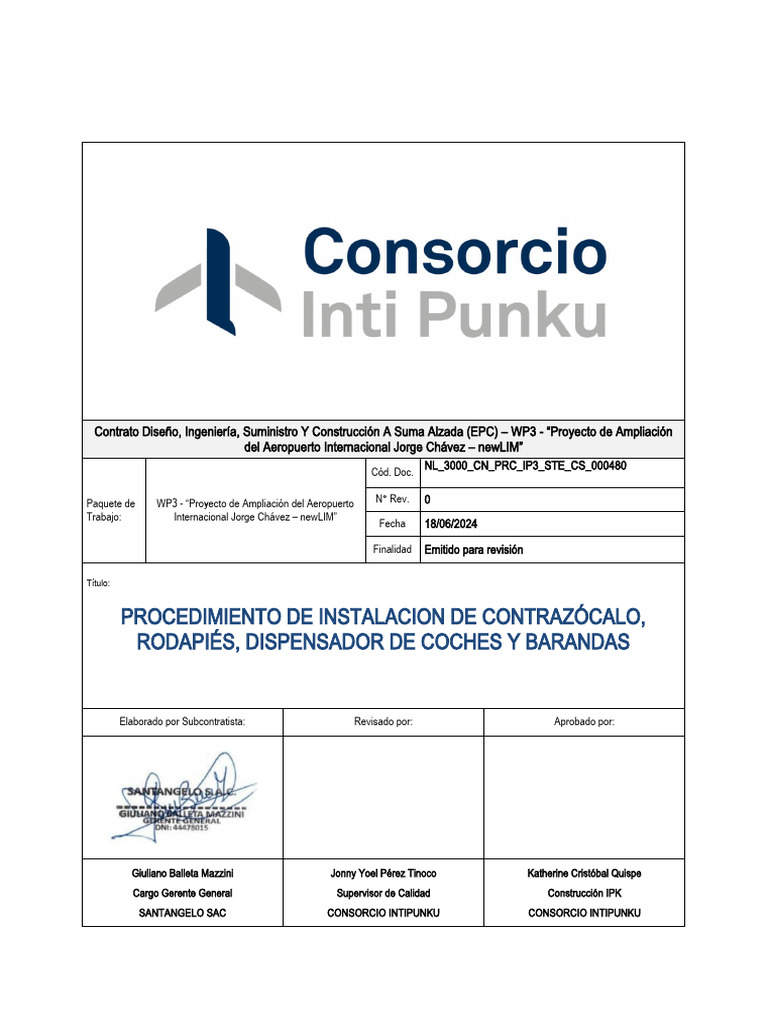 NL - 3000 - CN - PRC - IP3 - STE - CS - 000480 RV0 Procedimiento de ... NL - 3000 - CN - PRC - IP3 - STE - CS - 000480 RV0 Procedimiento de ...
