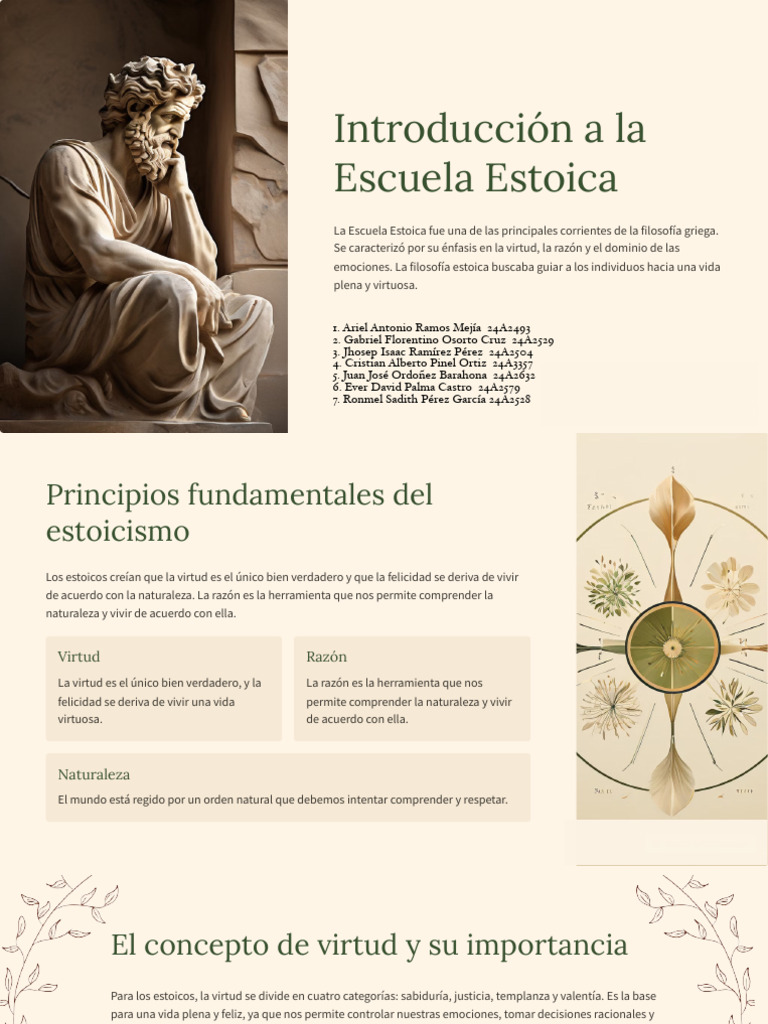 Introducción a la Escuela Estoica | PDF | Estoicismo | Virtud