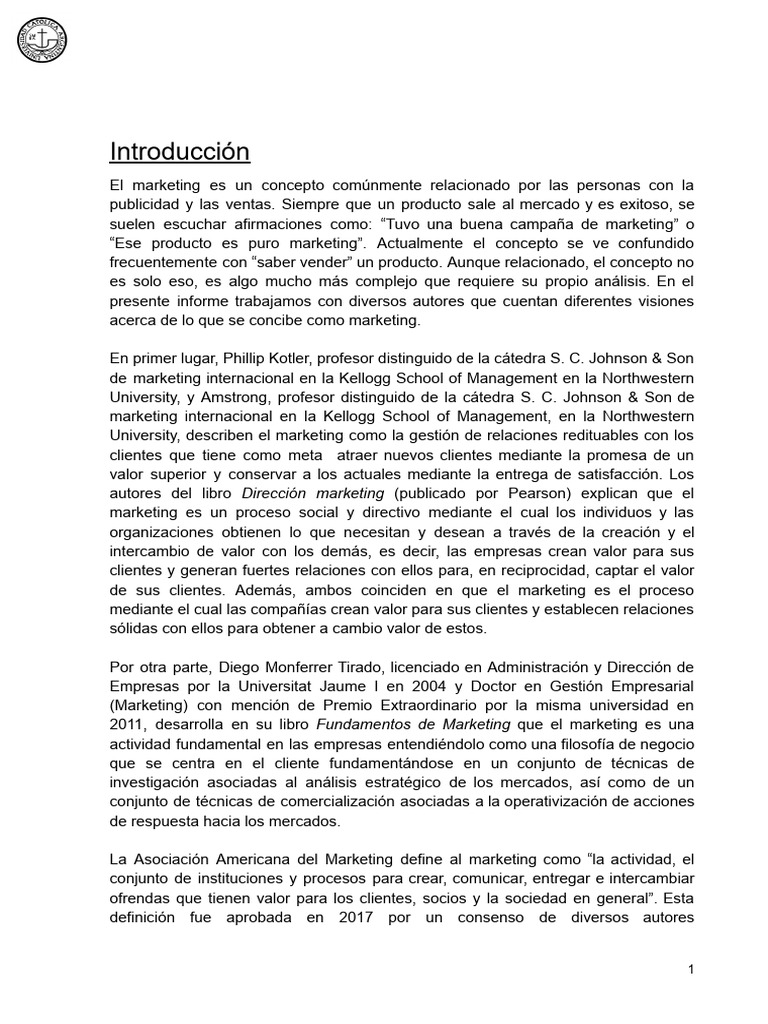 TP Admin 4P Marketing | PDF | Marketing | Producto (Negocio)