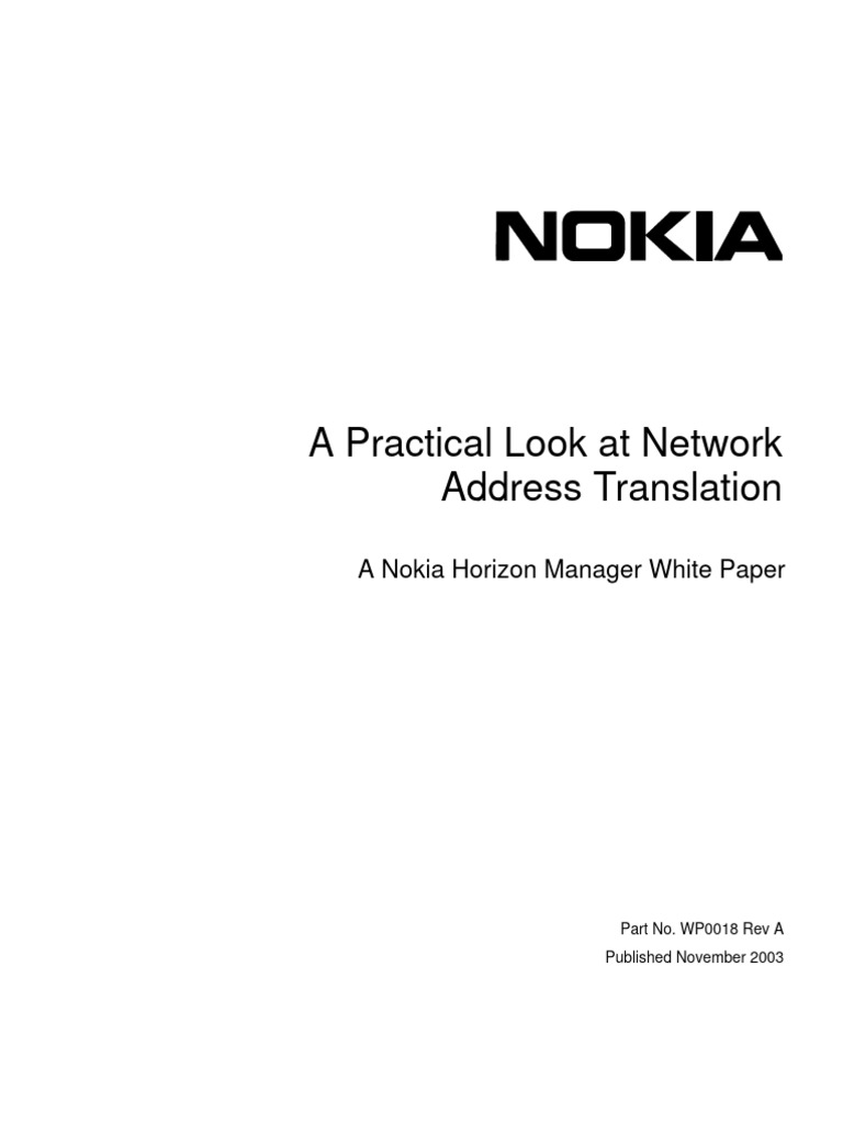 A Practical Look at Network Addresstranslation | PDF | Computer Network | Proxy Server