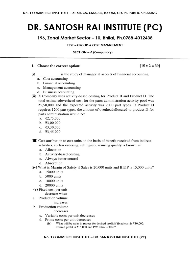 Grp 2 Cost Full Course | PDF | Economies | Business Economics