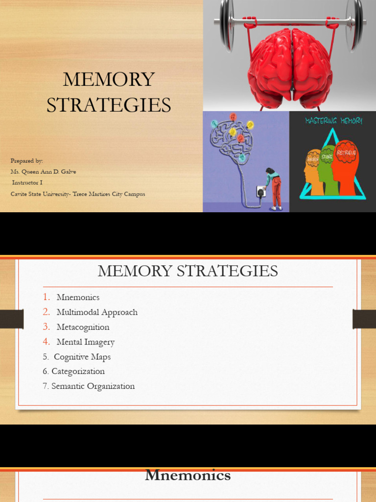 BPSY 90 - Memory Strategies | PDF | Concept | Cognition