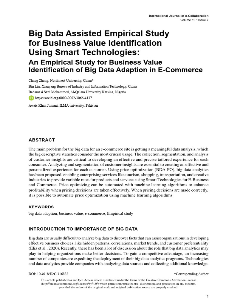 Big Data Assisted Empirical Study For Business Value Identification ...
