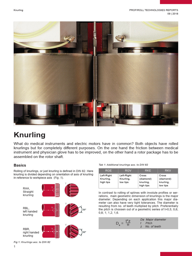 Knurling Rolling | PDF | Rotation | Machines