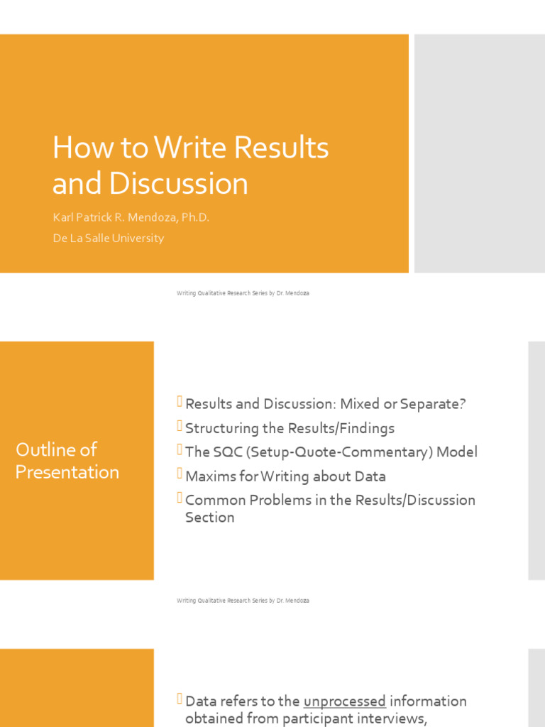Writing Results Discussion | PDF | Qualitative Research | Cognition