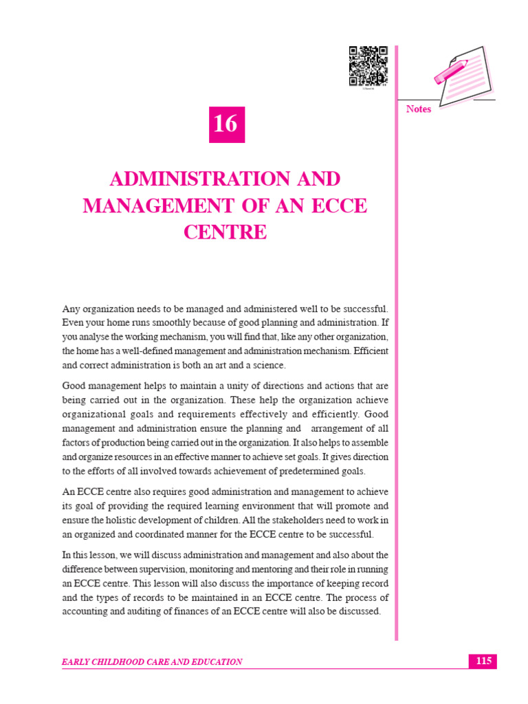 ECCE Centre Management and Administration | PDF | Mentorship | Debits ...