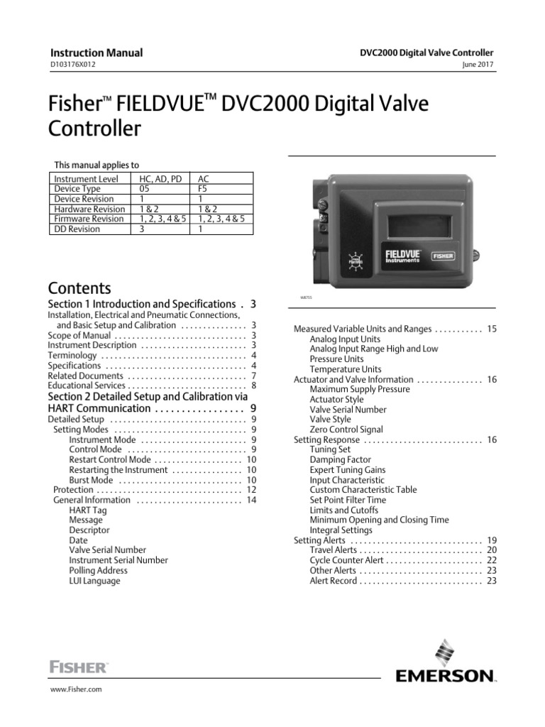 Instruction Manual Fieldvue dvc2000 Digital Valve Controller Fisher en ...