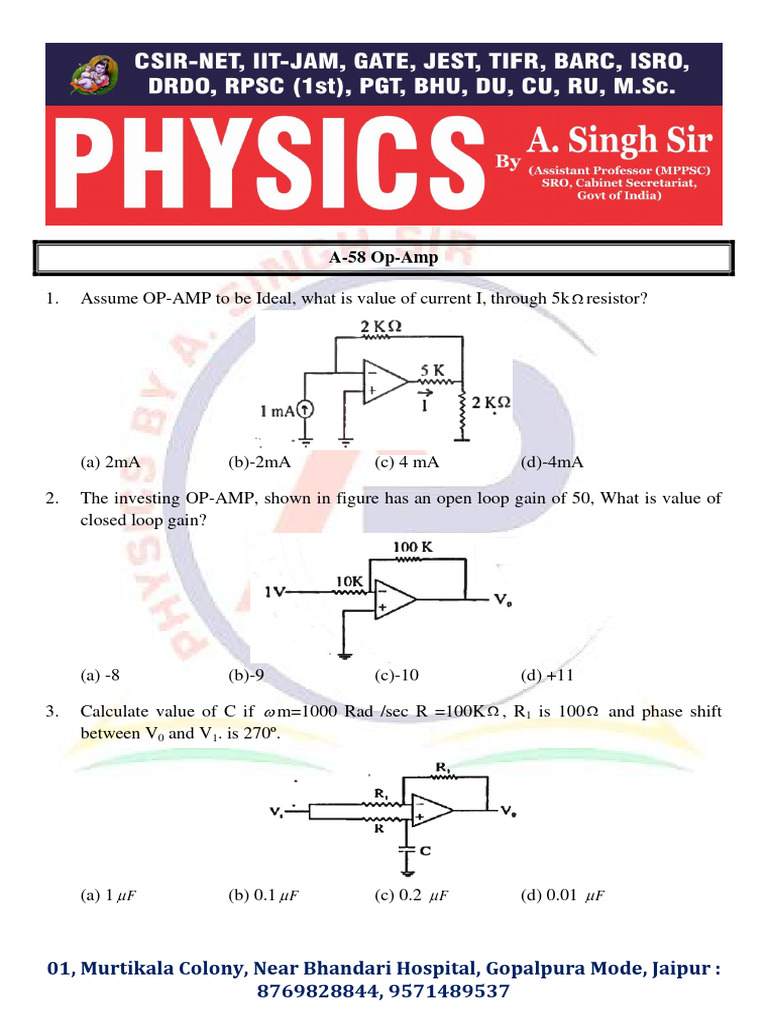 A-58 Electronics | PDF | Operational Amplifier | Amplifier