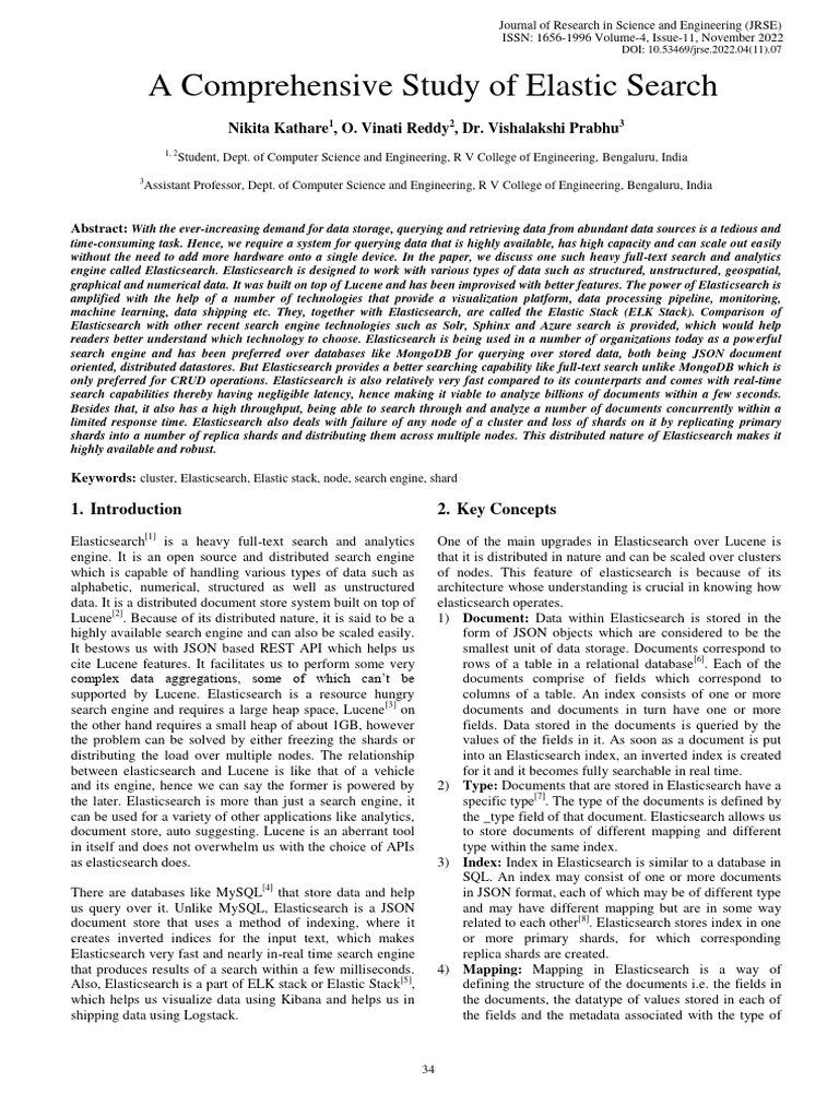 Article About Elasticsearch | PDF | Database Index | Databases
