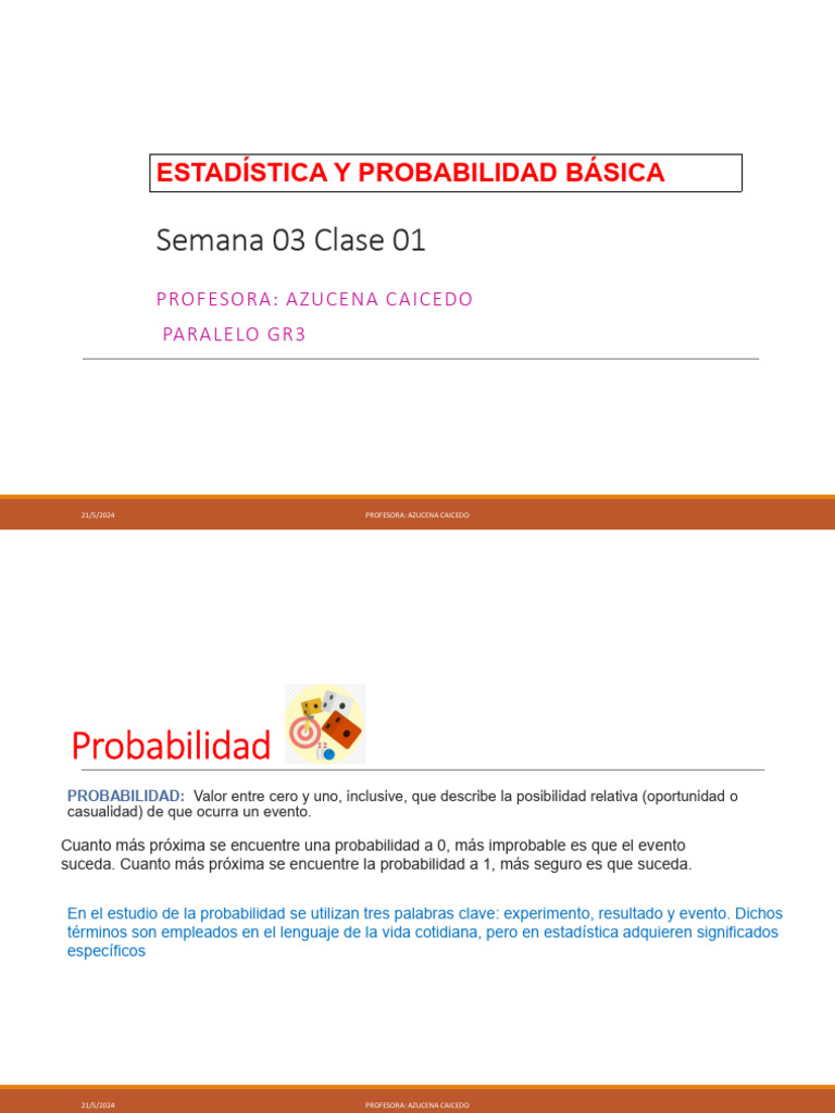 Introducción a la Probabilidad Básica | PDF | Probabilidad | Experimentar