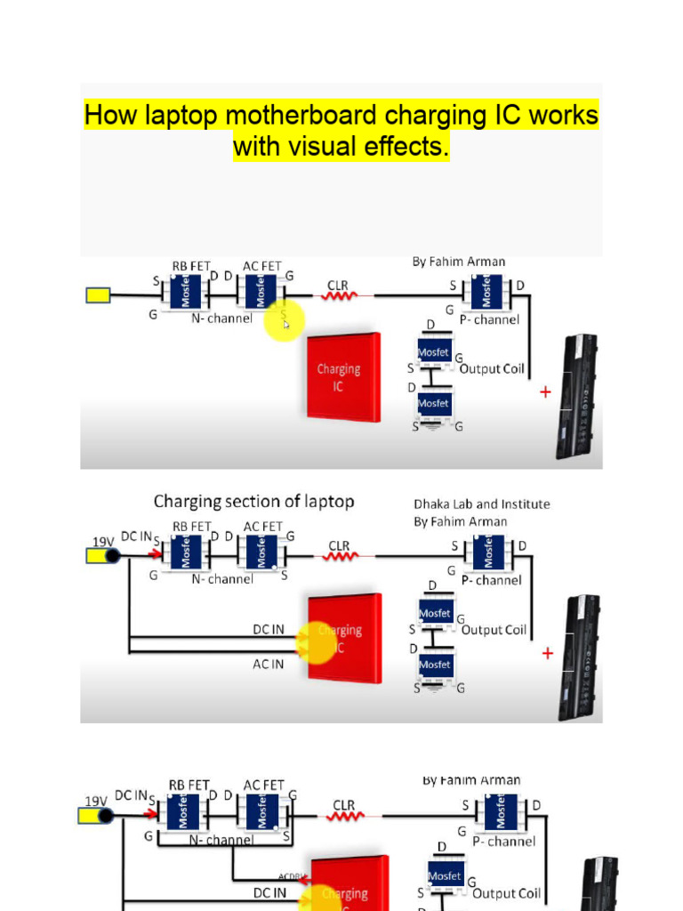How Laptop Motherboard Charging IC Works With Visual Effects | PDF