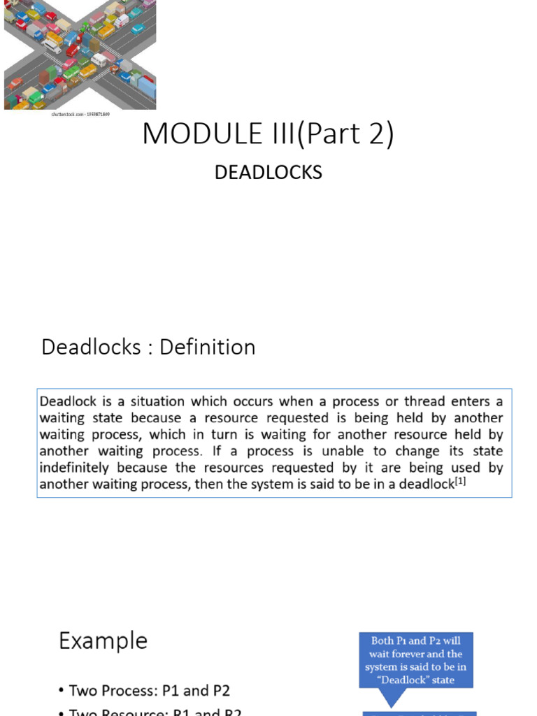 MODULE III (Part 2) : Deadlocks | PDF | Process (Computing) | Computer ...