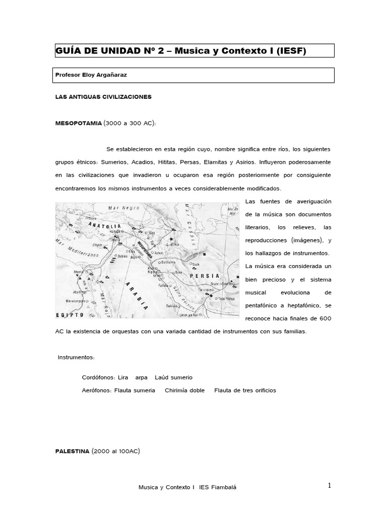 Apunte U2 Antigúedad 2024 | PDF | Instrumentos musicales | Escala (música)