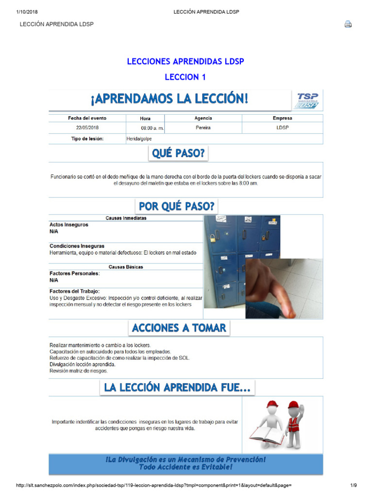 Ejemplos Lección Aprendida | PDF | Crecimiento personal y profesional