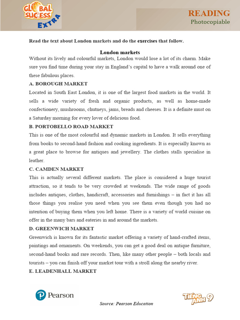 GS9 Unit 1 Extra - Reading | PDF | Foods | Food And Drink Preparation