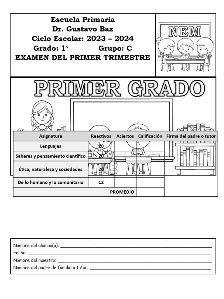 Examen Primer Trimestre | PDF