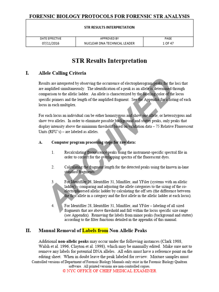 Forensic STR Analysis Protocols | PDF | Microsatellite | Polymerase ...