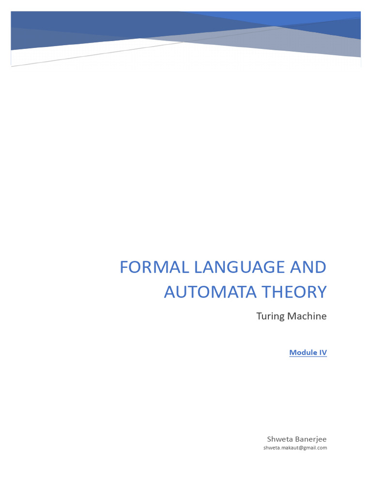 Turing Module4 | PDF | Formalism (Deductive) | Theory Of Computation