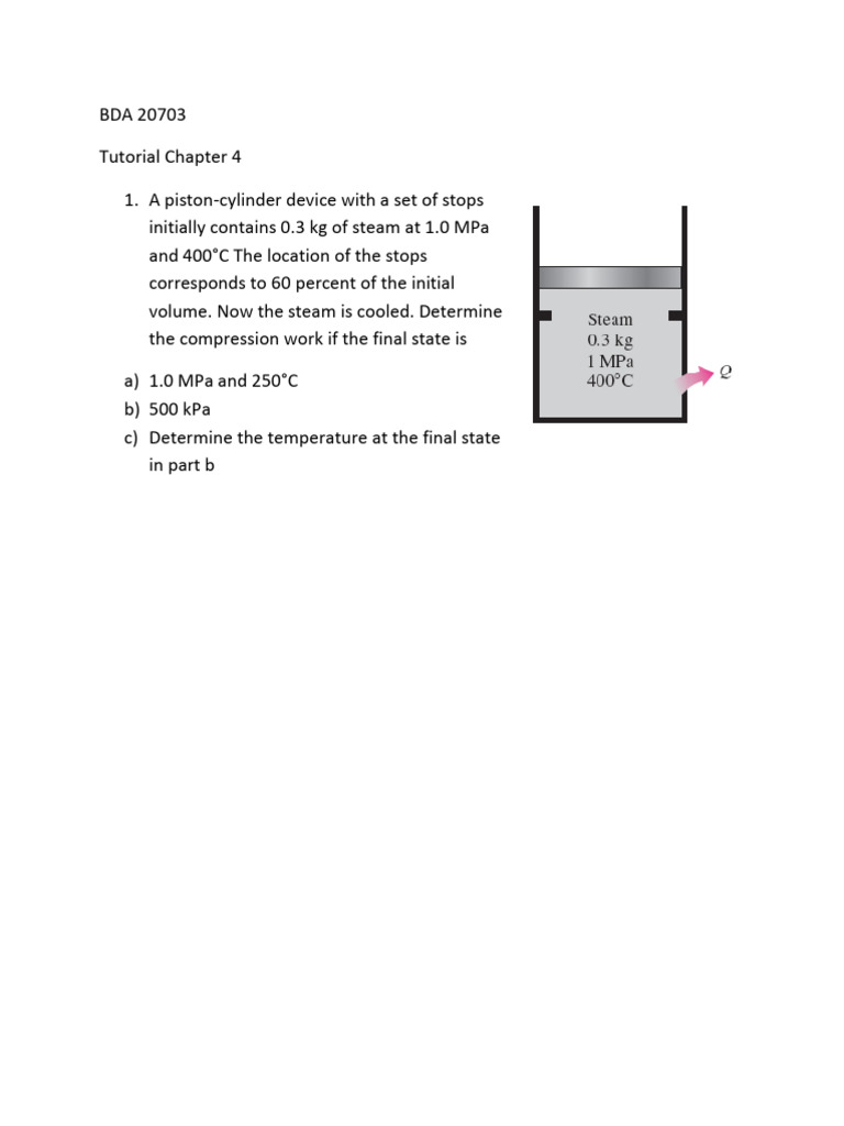 THERMODYNAMICS BDA 20703 Tutorial 4 | PDF