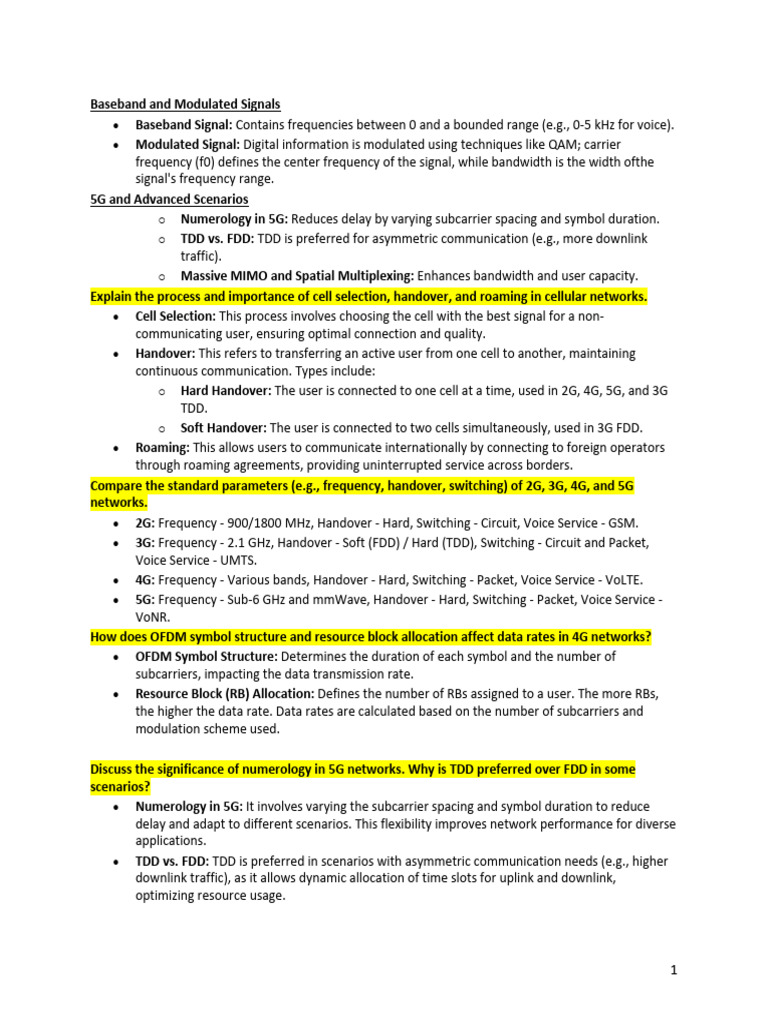 IT2407 Sheet | PDF | Duplex (Telecommunications) | Orthogonal Frequency ...