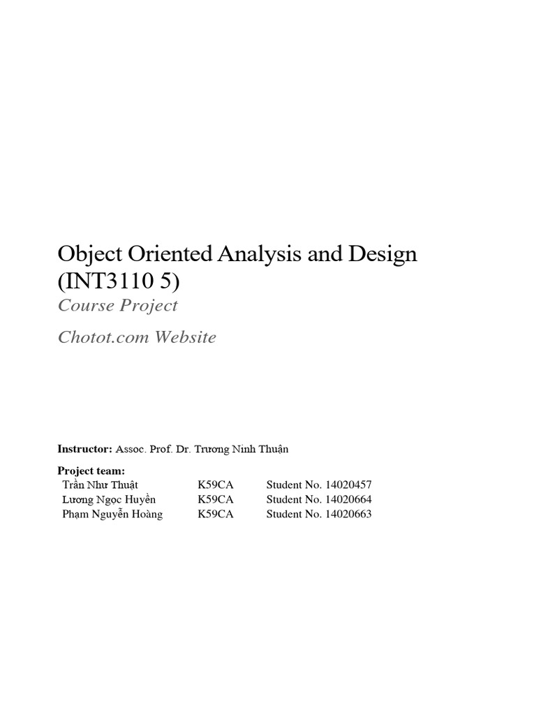 OOAD Sample | PDF | Use Case | Databases