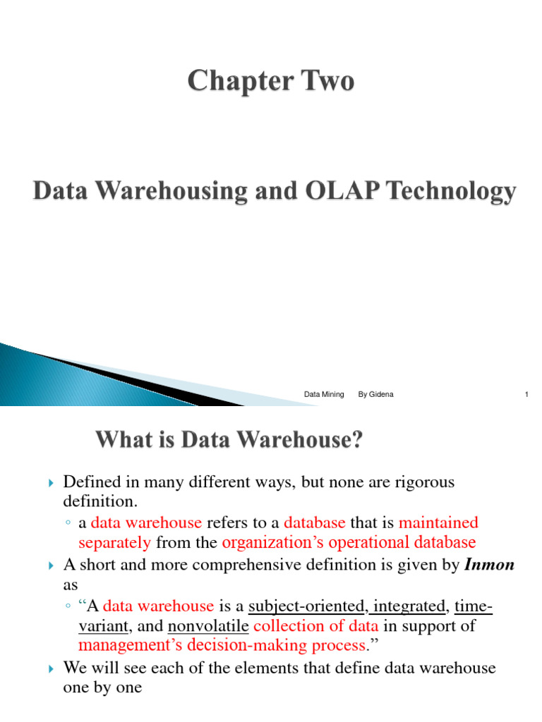 CH-2 Data Warehouse and OLAP | PDF | Data Warehouse | Databases