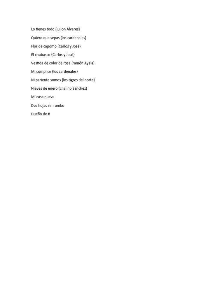 Lo Tienes Todo | PDF