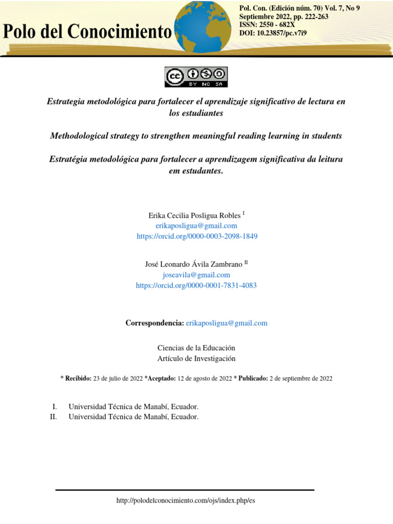 Erika Cecilia Posligua Robles: Correspondencia | PDF | Aprendizaje ...