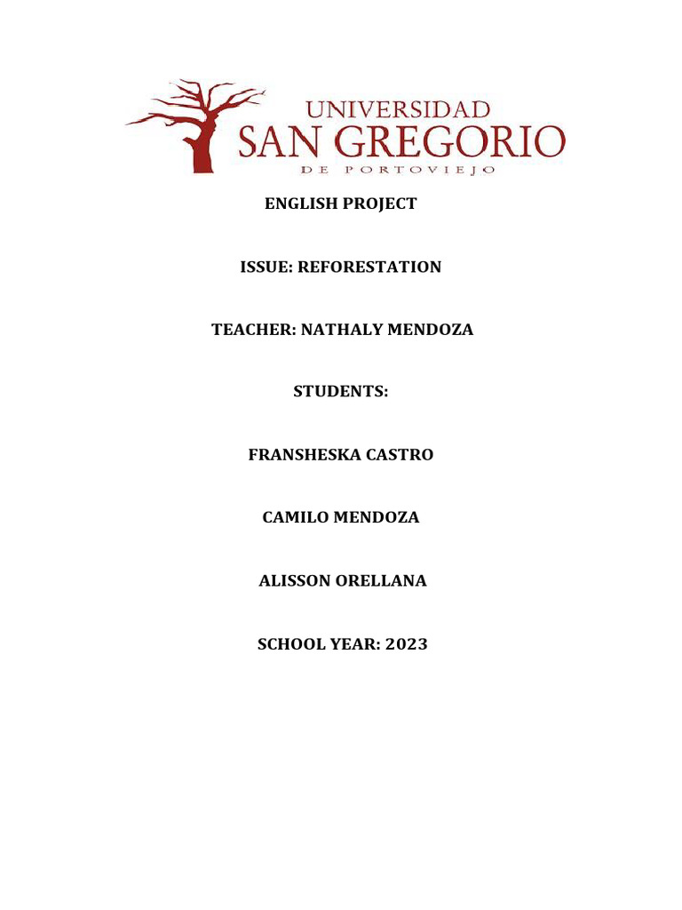 PROYECT INGLES | PDF | Soil | Trees