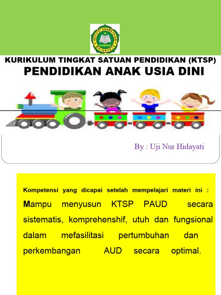 8 KTSP PAUD Kurikulum 2013 | PDF