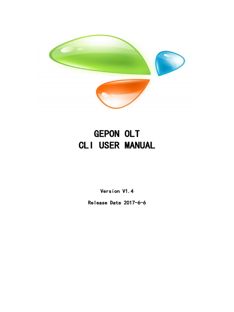 GEPON OLT CLI User Manual - v1.4 | PDF | Command Line Interface | Ip Address