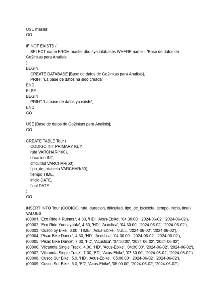 Codigo Analisis Basededatos | PDF | Datos de computadora | Software de gestión de datos