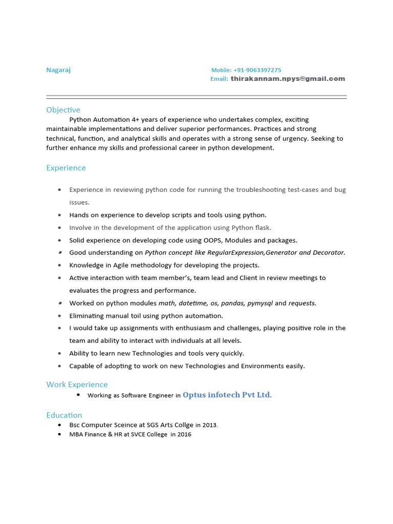 Objective: Nagaraj | Download Free PDF | Python (Programming Language) | Patient